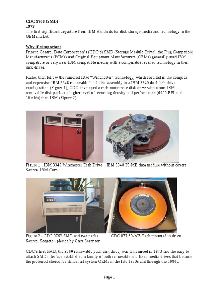 Removable Disk CDC 9760 SMD | PDF | Hard Disk Drive | Floppy Disk