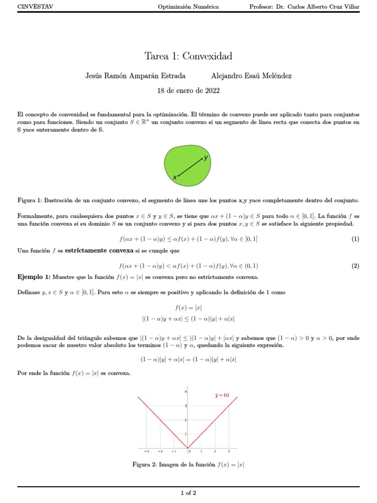 Tarea1 Optimizaci N | PDF | Conjunto convexo | Desigualdad (Matemáticas)