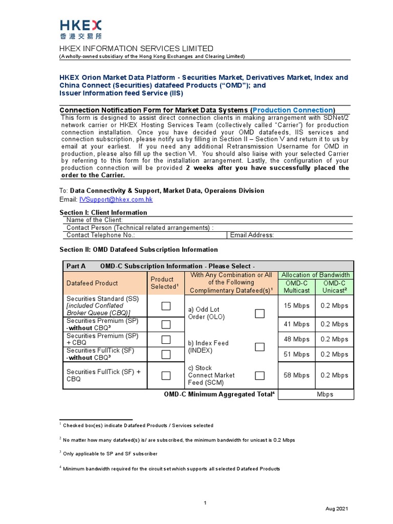 OMDC - D - CC - IIS Connection Notification Form (Production) Sep 2019 ...