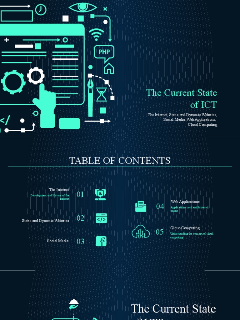 The Current State of ICT: The Internet, Static and Dynamic Websites ...