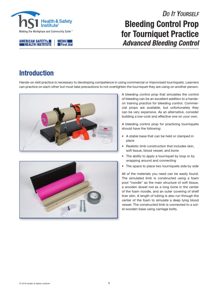 Bleeding Control Prop For Tourniquet Practice | PDF | Pipe (Fluid ...