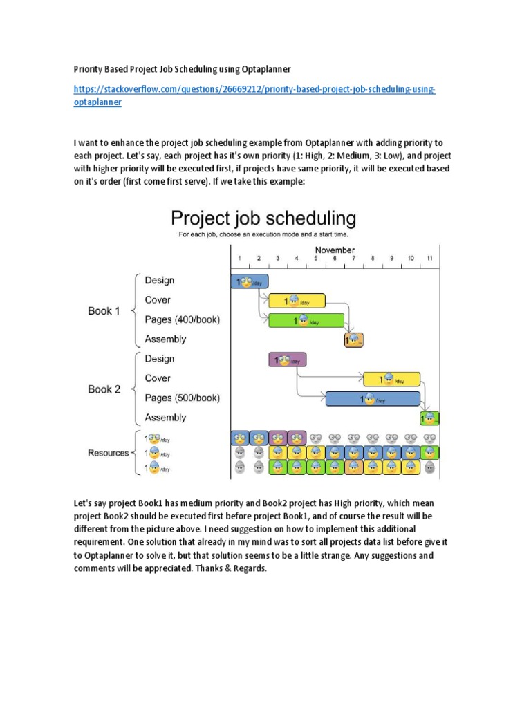 Priority Based Project Job Scheduling Using Optaplanner | PDF