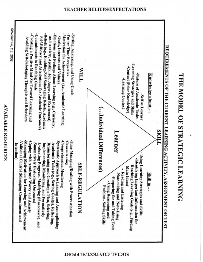 Weinstein's Strategic Learning Model | PDF