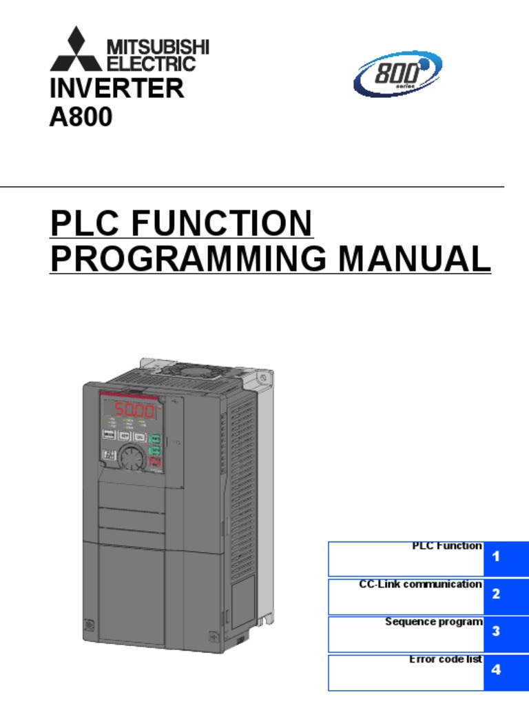 Mitsubishi FR A800 PLC Function Programming Manual | Download Free PDF ...