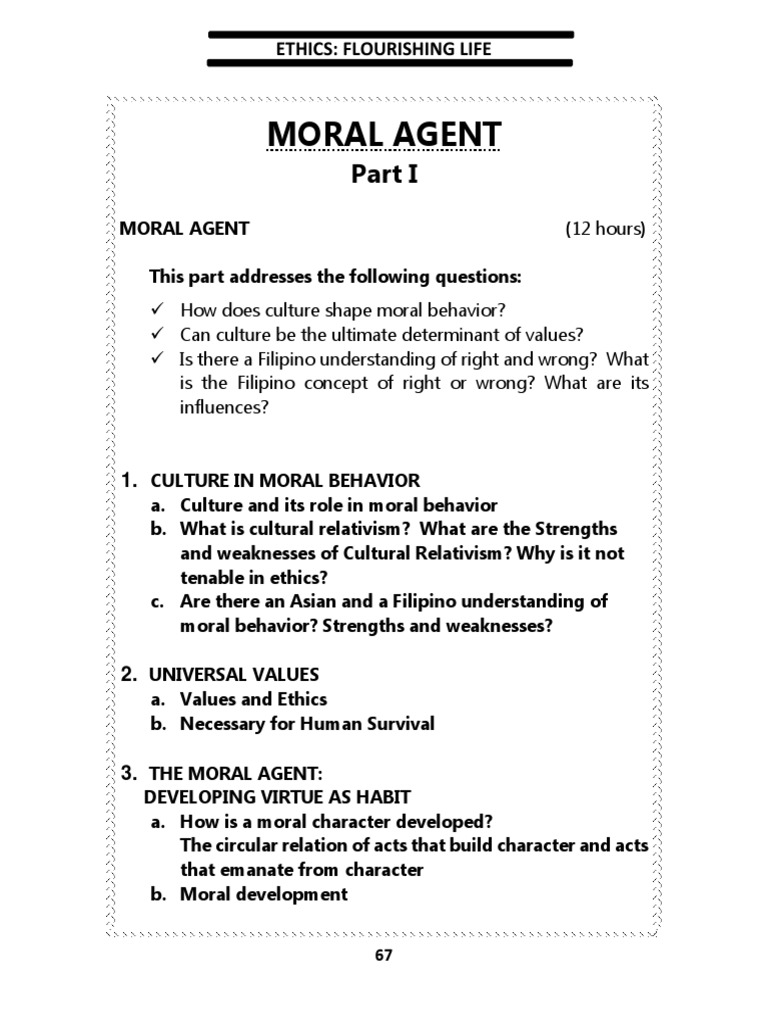Culture's Impact on Moral Agents | PDF | Morality | Relativism