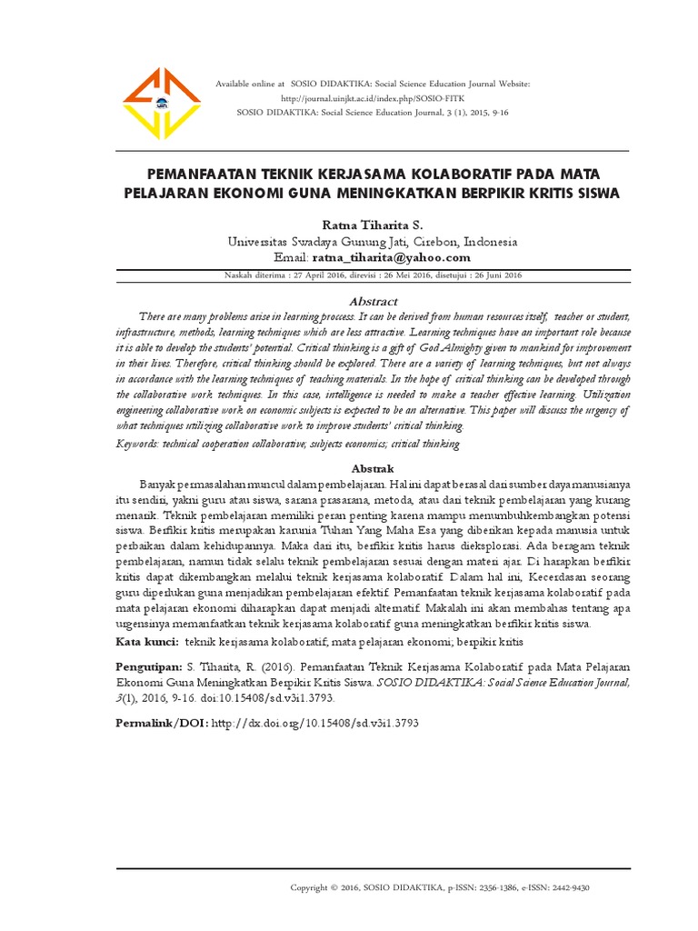 Pembelajaran Kolaboratif | PDF