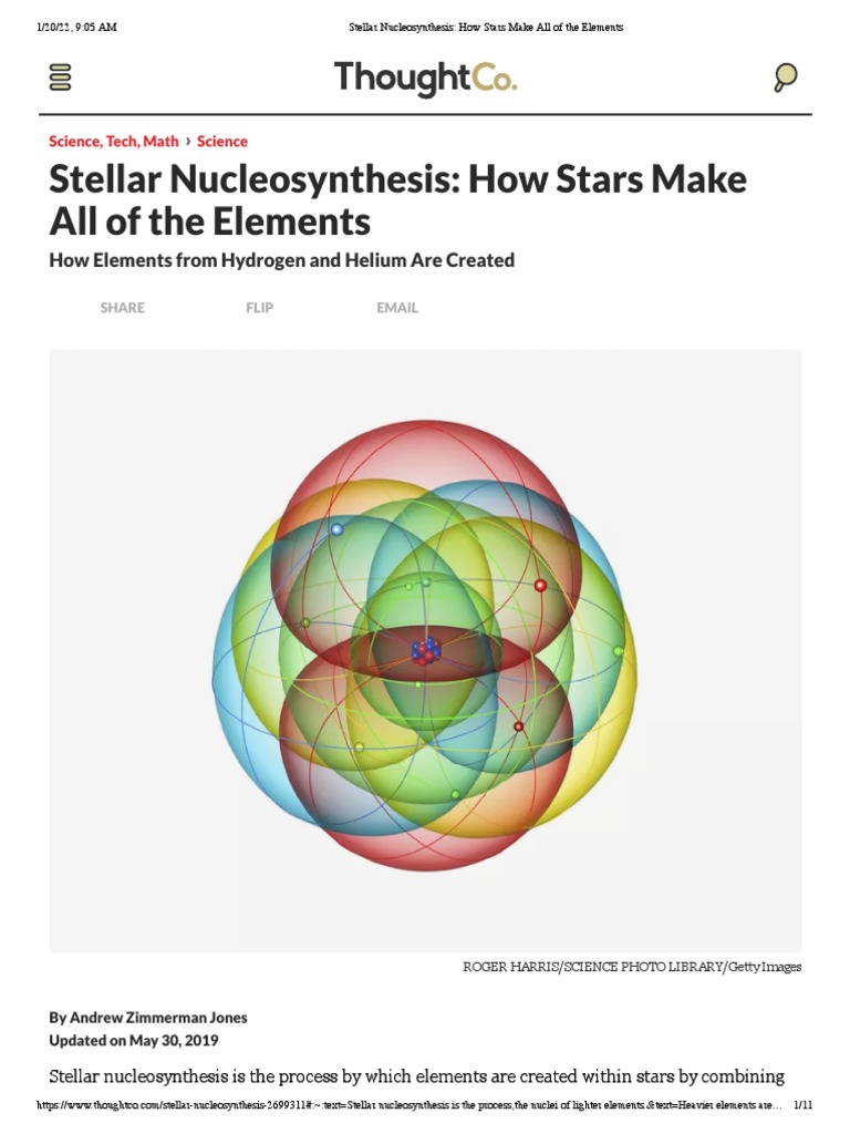 Stellar Nucleosynthesis - How Stars Make All of The Elements | PDF ...
