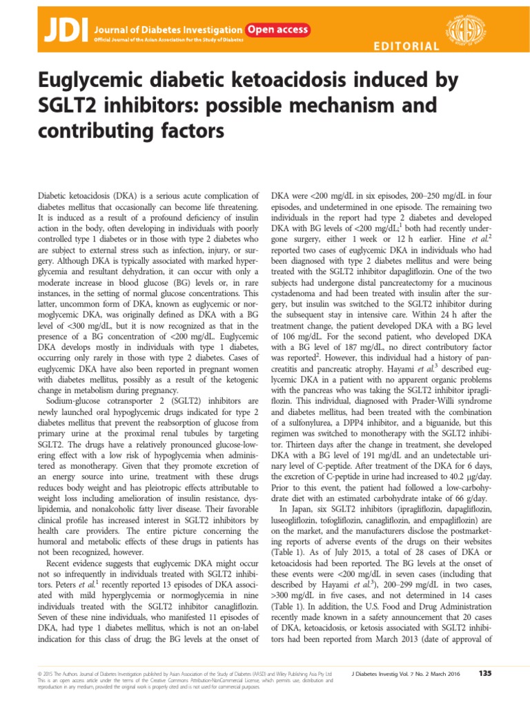 Euglycemic Diabetic Ketoacidosis | PDF | Diabetes | Hypoglycemia