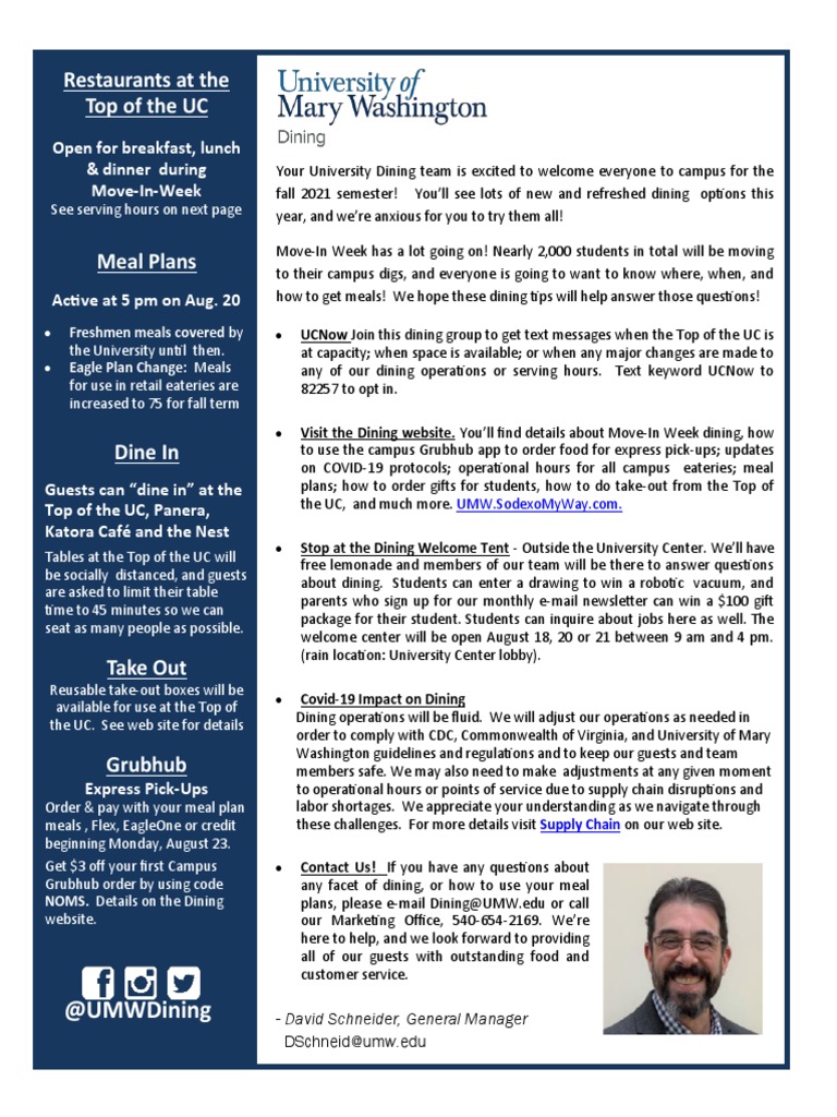 Dining Welcome Letter | PDF | Restaurants | Meal