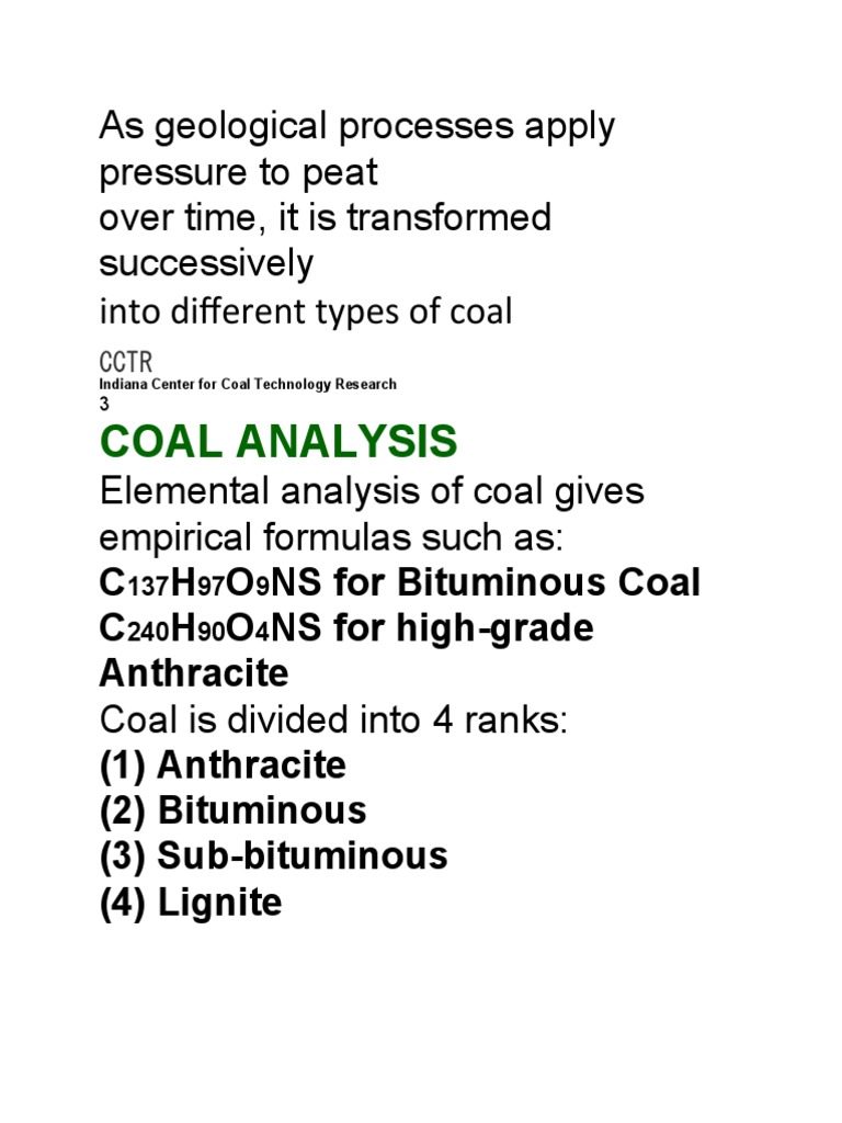 Coal Analysis | PDF