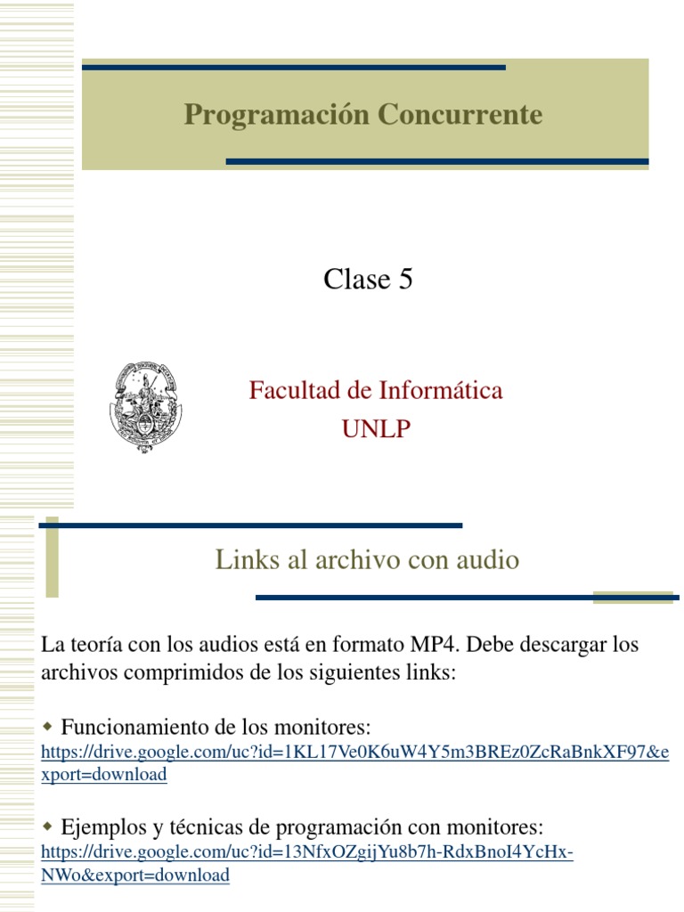 Clase 5 - Programacin Concurrente - 2021 | PDF | Concurrencia (informática) | Edad de información
