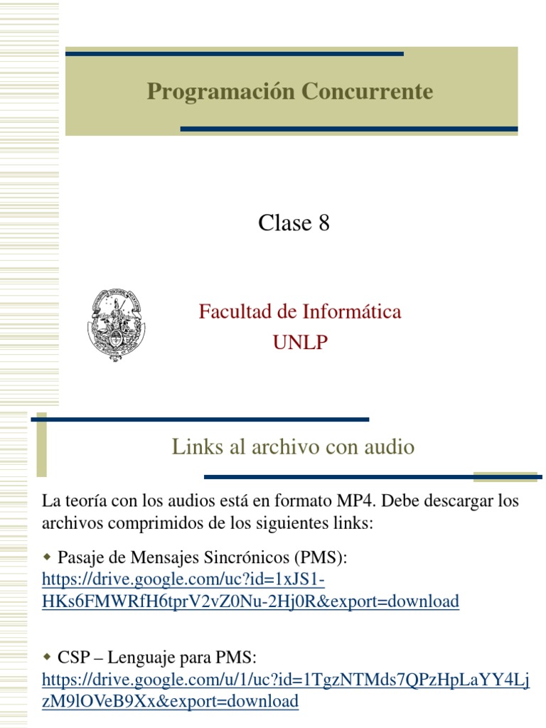 Clase 8 - Programacin Concurrente - 2021 | PDF | Ingeniería de software | Ingeniería Informática