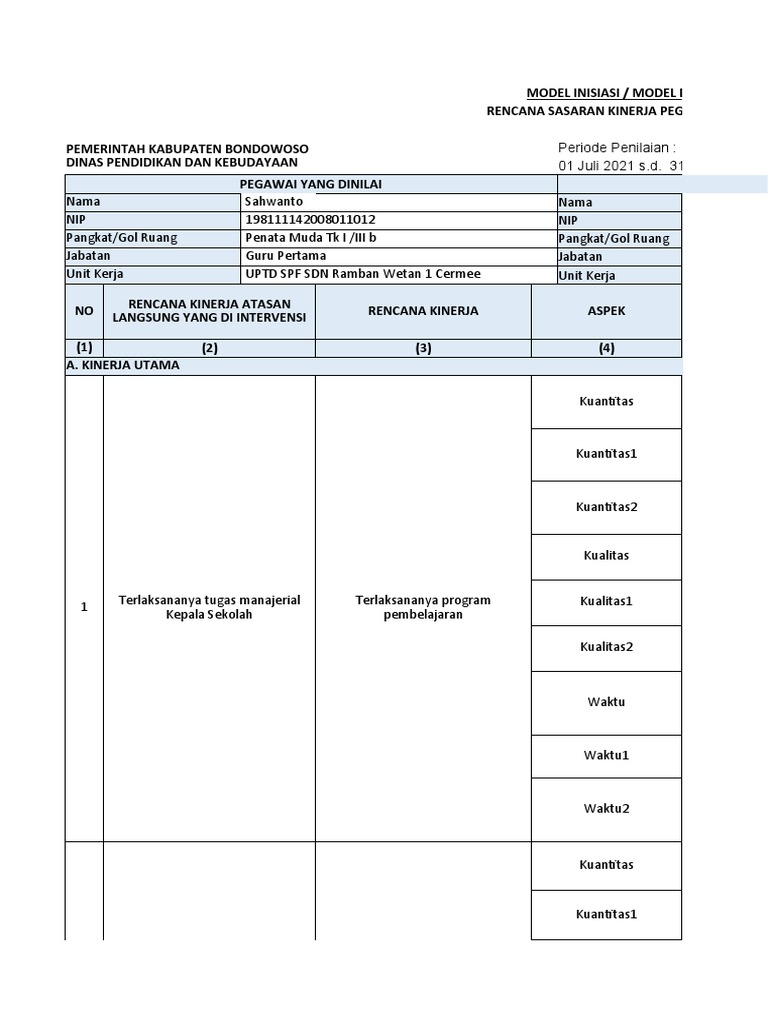 Contoh SKP Guru | PDF