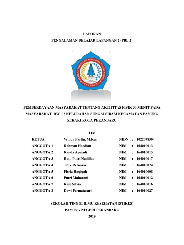 Contoh Laporan pbl2 | PDF