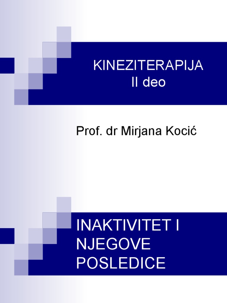 KINEZITERAPIJA II Deo | PDF