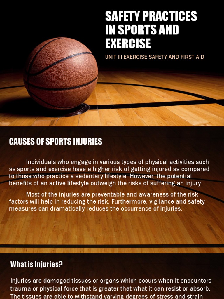 Lesson 1 Safety Practices in Sports and Exercise | PDF | Diseases And ...
