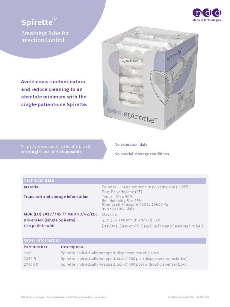 Spirette Factsheet EN V03R | PDF