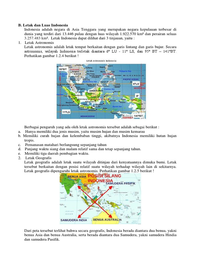 Letak dan Luas Wilayah Indonesia | PDF | Ilmu Sosial