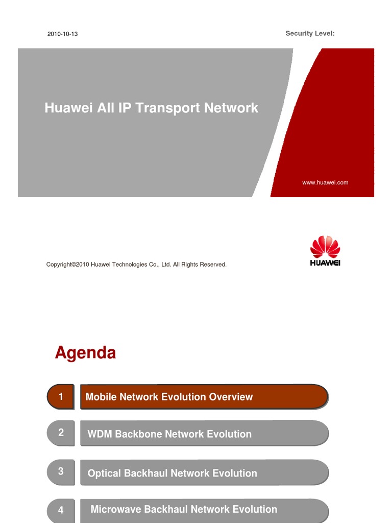 Huawei IP Transport Network 2010 Oct 12 | PDF | Wavelength Division ...