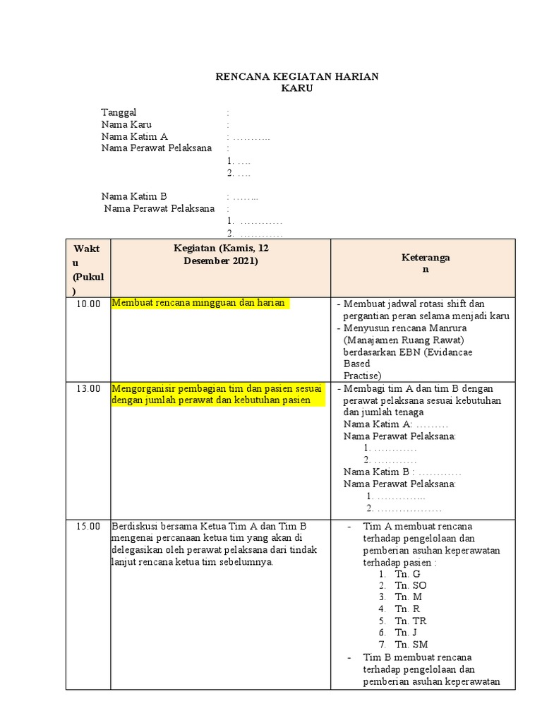 Contoh Laporan Karu | PDF