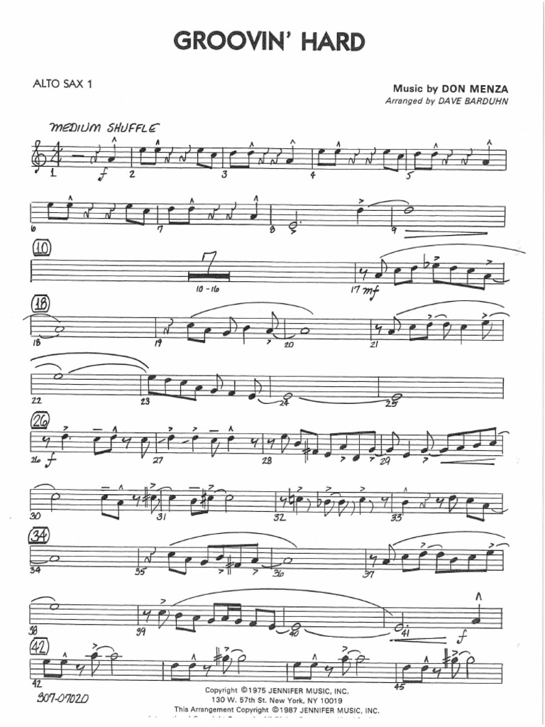 Groovin Hard - Parts | PDF | European Musical Instruments | Reed Aerophones