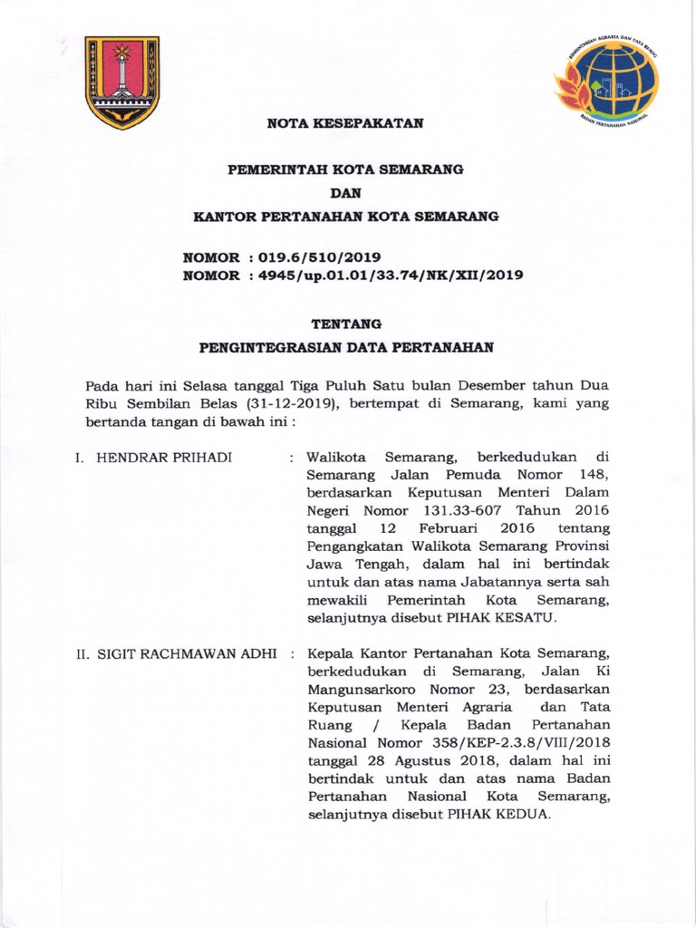 NK - Pemkot Denga BPN | PDF