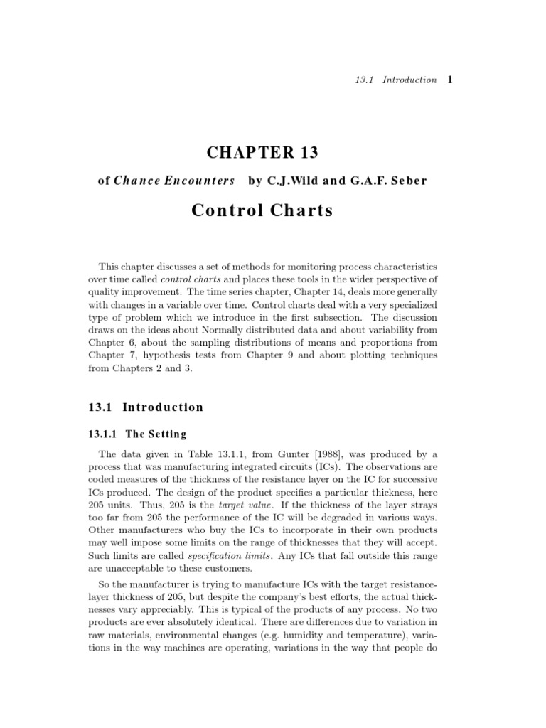 Control Charts | PDF | Standard Deviation | Normal Distribution