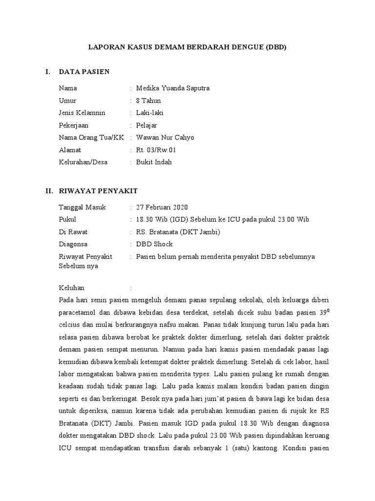 Laporan Kasus DBD | PDF