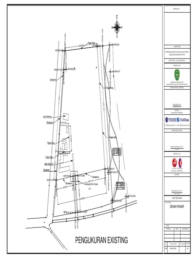 Denah Pagar-001 Denah Pagar Keliling | PDF