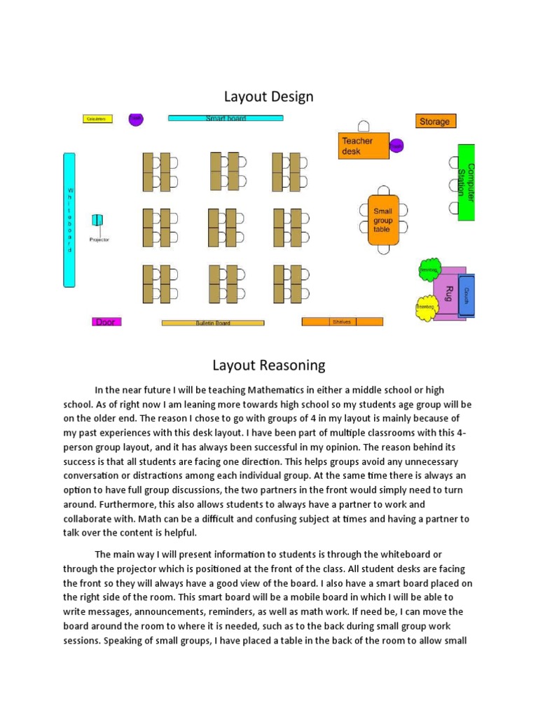 Classroom Layout Plan | PDF | Classroom | Desk