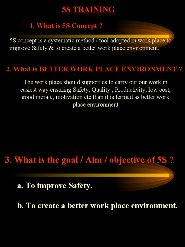 5S Training: 1. What Is 5S Concept ? | PDF | Business
