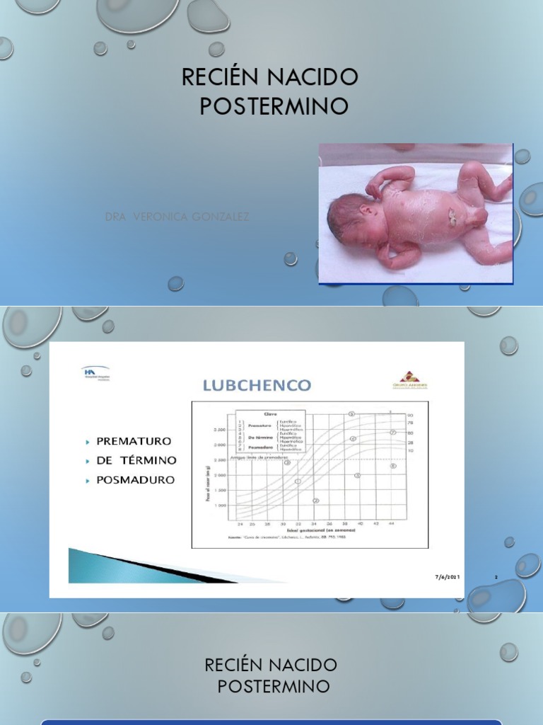 Recién Nacido Postérmino: Riesgos y Manejo | PDF | El embarazo | Parto