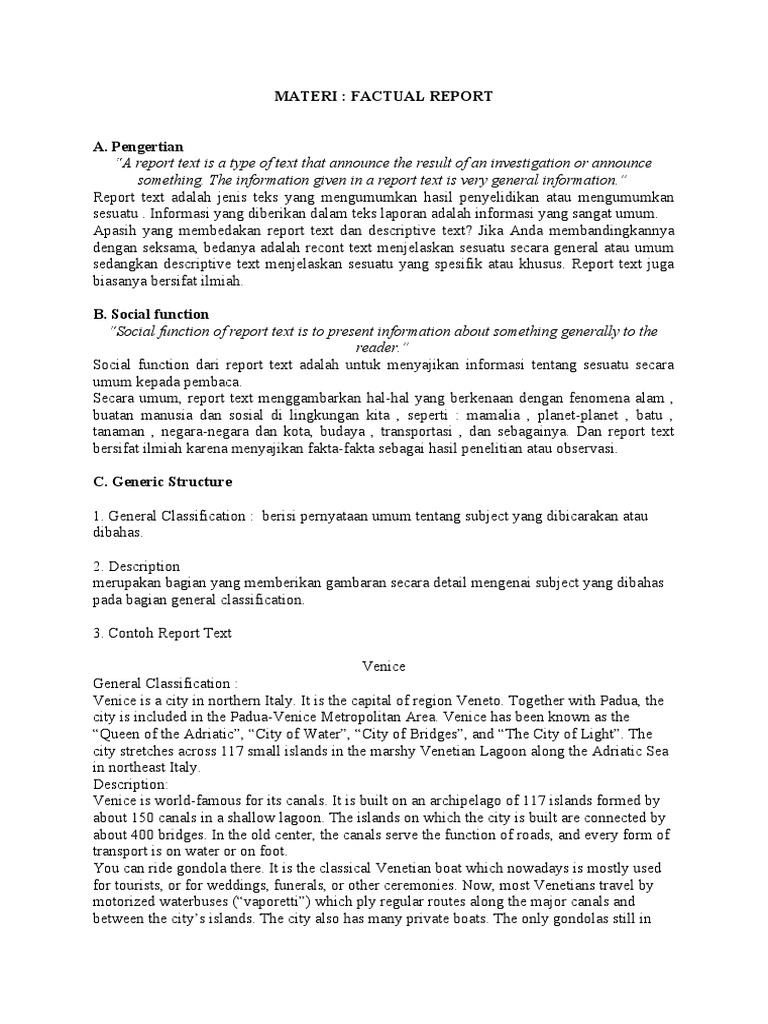 Materi Online Factual Report | PDF | Ilmu Sosial | Seni