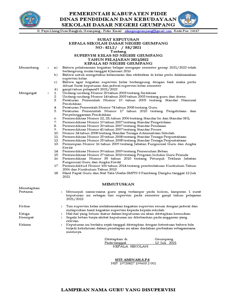 SK Tim Supervisor | PDF