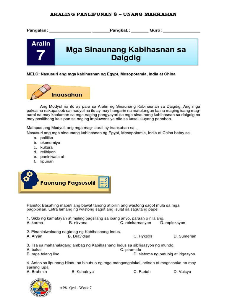 8 AP Qrt.1 Week 7 REValidated | PDF