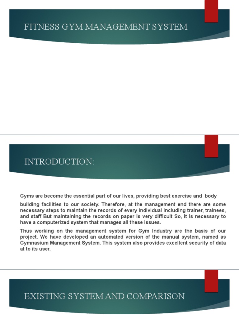 Fitness Gym Management System Project Presentation | PDF | Use Case ...
