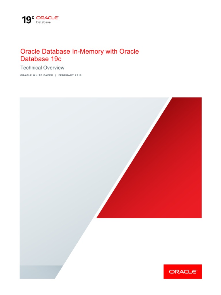 TWP Oracle Database in Memory 19c | PDF