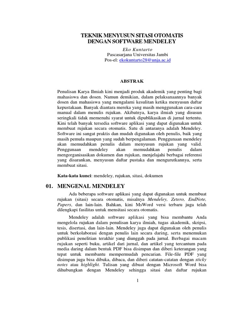 Tutorial Penggunaan Mendeley Pdf