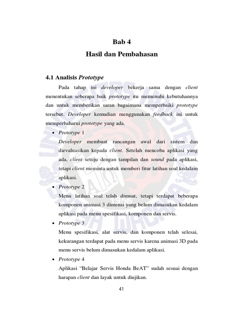 Bab 4 Hasil Dan Pembahasan: 4.1 Analisis Prototype | PDF | Komputer