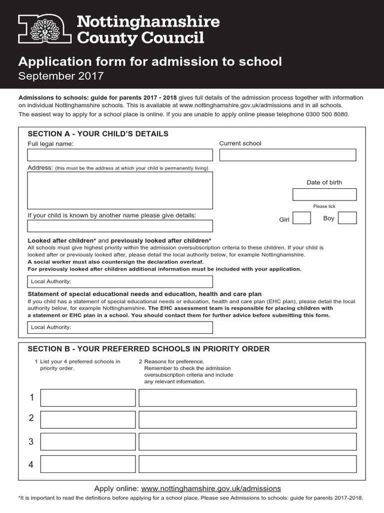 Application Form For Admission To School | PDF | Parent | Relationships