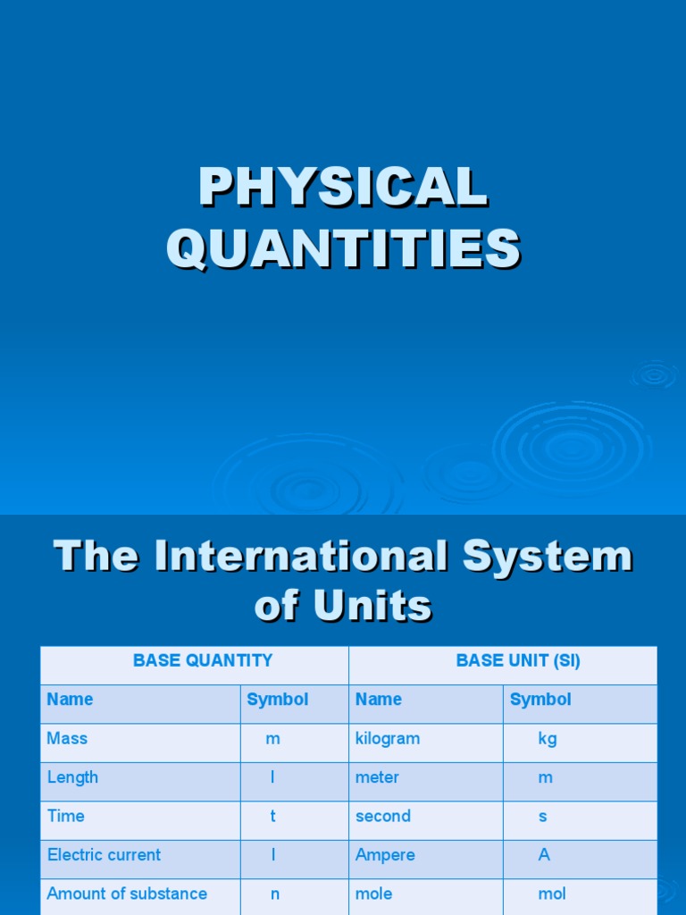 Physical Quantities | PDF | Significant Figures | Observational Error