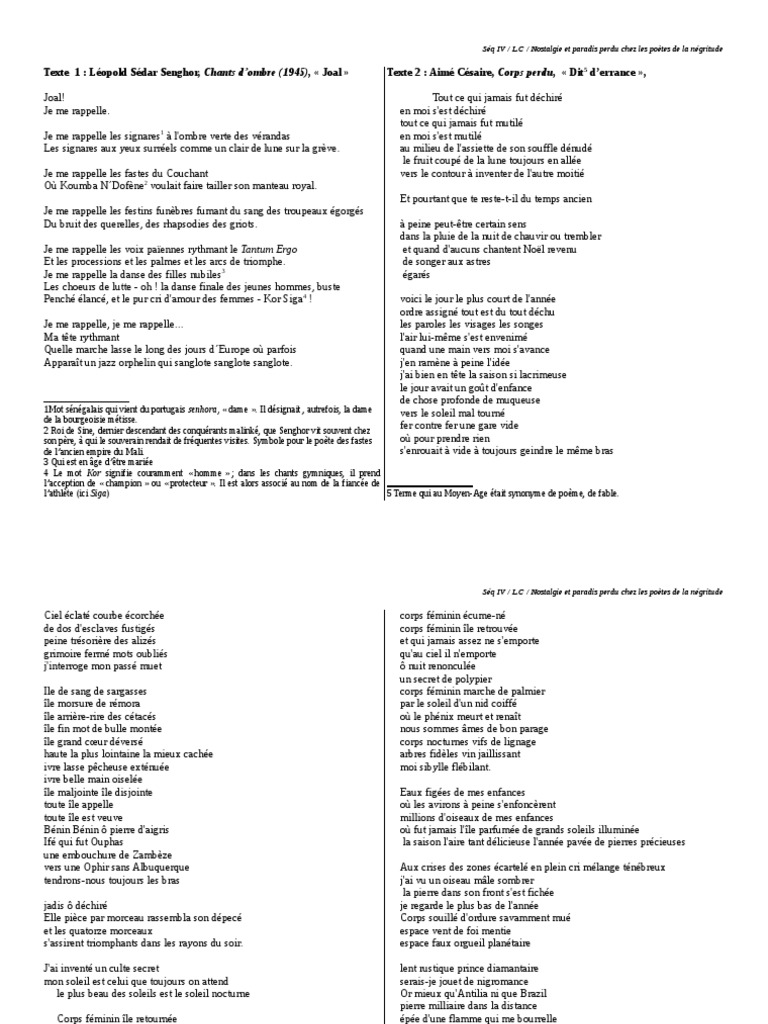 LC Poetes de La Negritude | PDF