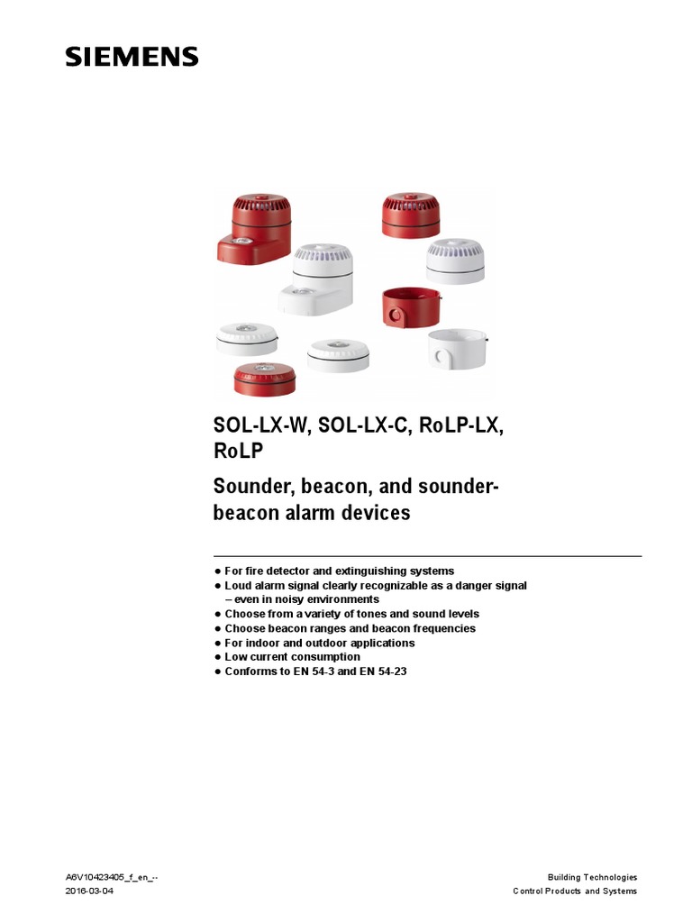 Sol-Lx-W, Sol-Lx-C, Rolp-Lx, Rolp Sounder, Beacon, and Sounder-Beacon ...