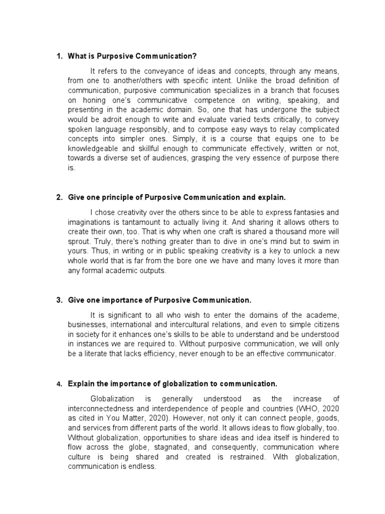 Pur Com | PDF | Globalization | Communication