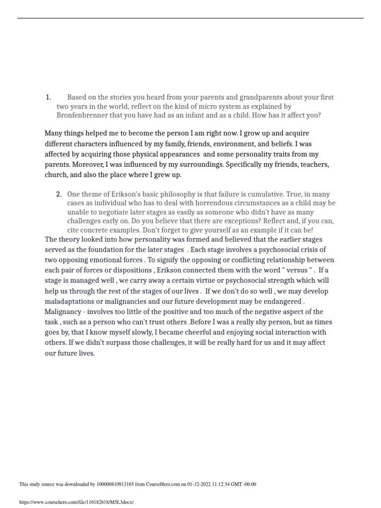 M5L3 | PDF | Human Development | Cognition