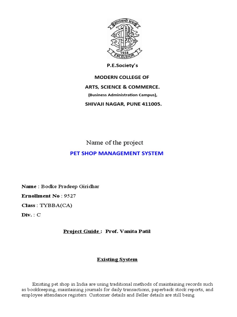 Pet Shop Management System Overview | PDF | Financial Transaction | Receipt