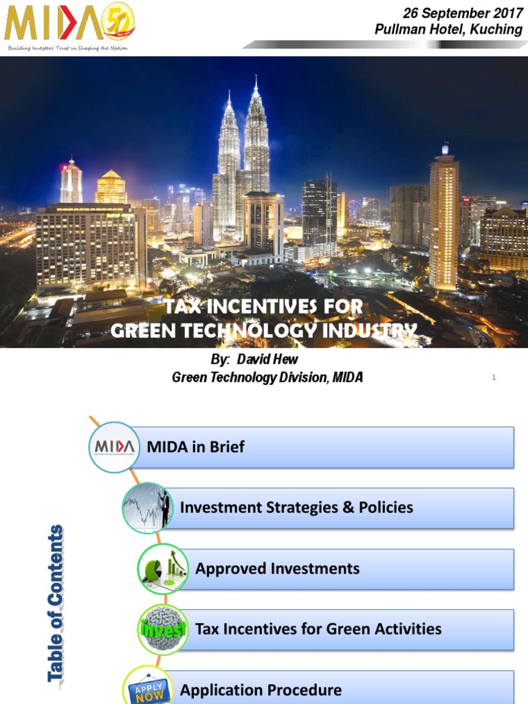 MIDA - Green Incentives | PDF | Green Building | Taxes