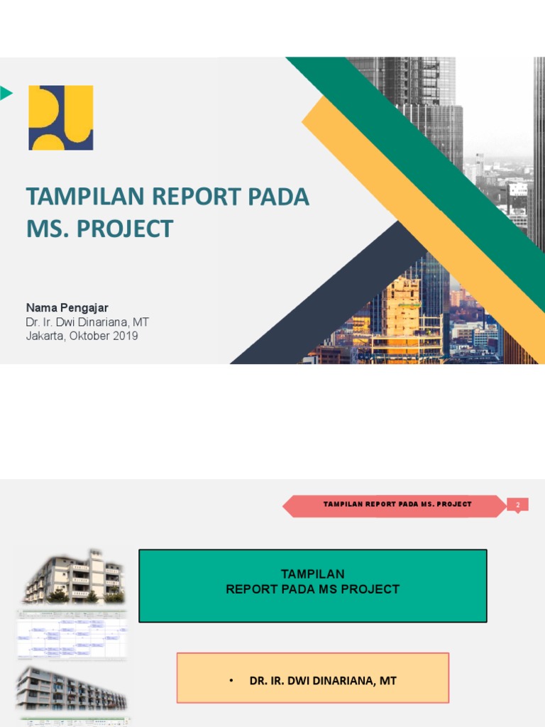 Tampilan Report Pada MS Project | PDF