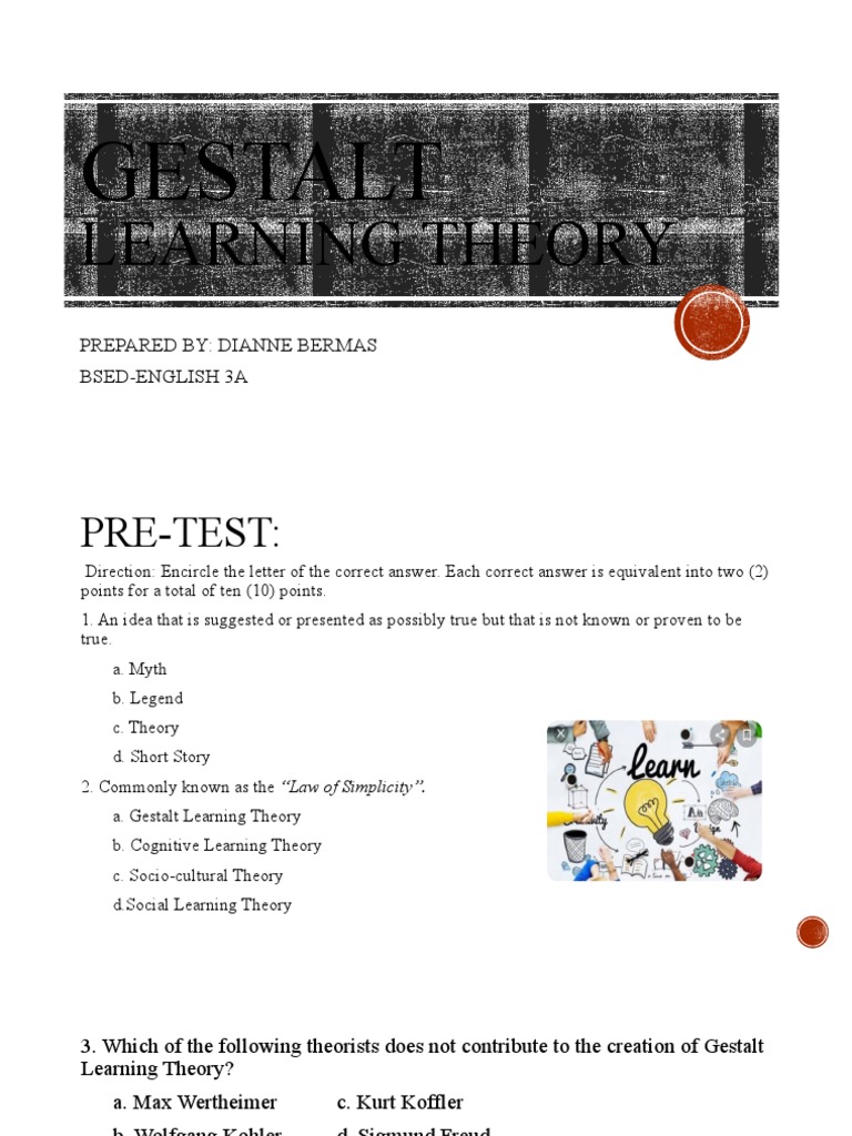 Gestalt Learning Theory | PDF | Behavioural Sciences | Science