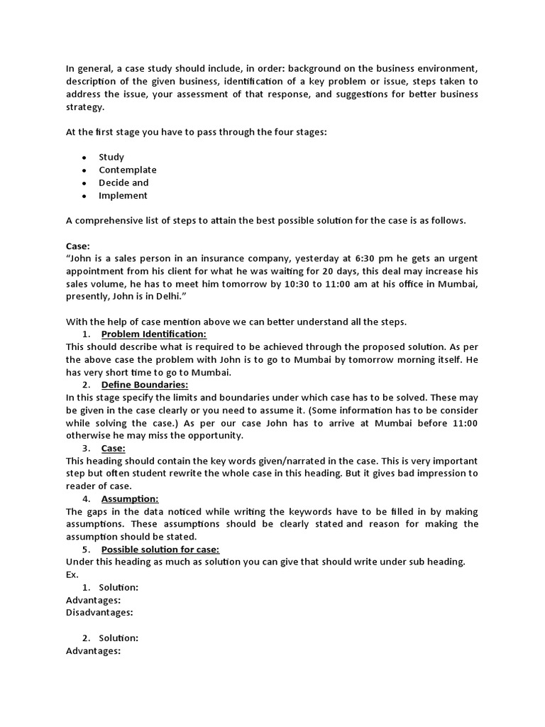 How To Solve Case Study | PDF | Cognition